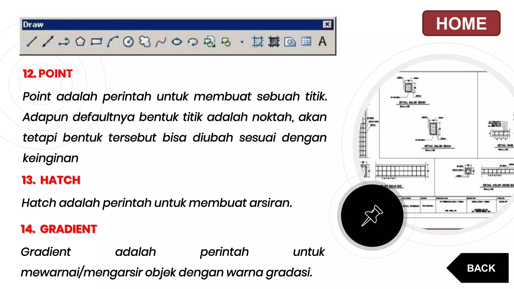 PPTmedia pembelajaran autocad perintah dasar | PPTX