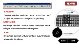 PPTmedia pembelajaran autocad perintah dasar | PPTX