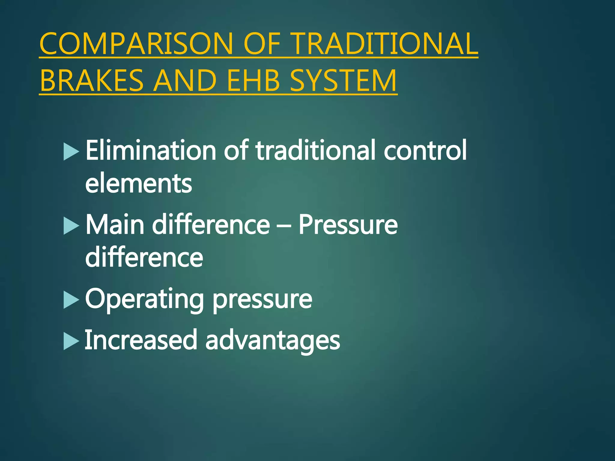 ELECTRO HYDRAULIC BRAKING SYSTEM | PPTX