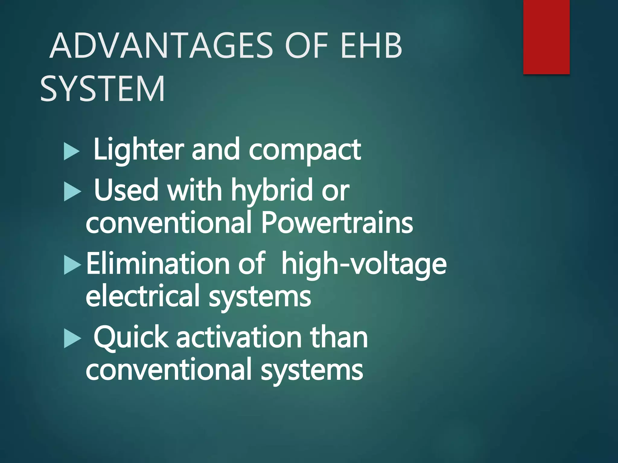 ELECTRO HYDRAULIC BRAKING SYSTEM | PPTX