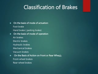 ELECTRO HYDRAULIC BRAKING SYSTEM | PPTX