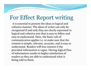 Effective Report Writing | PDF