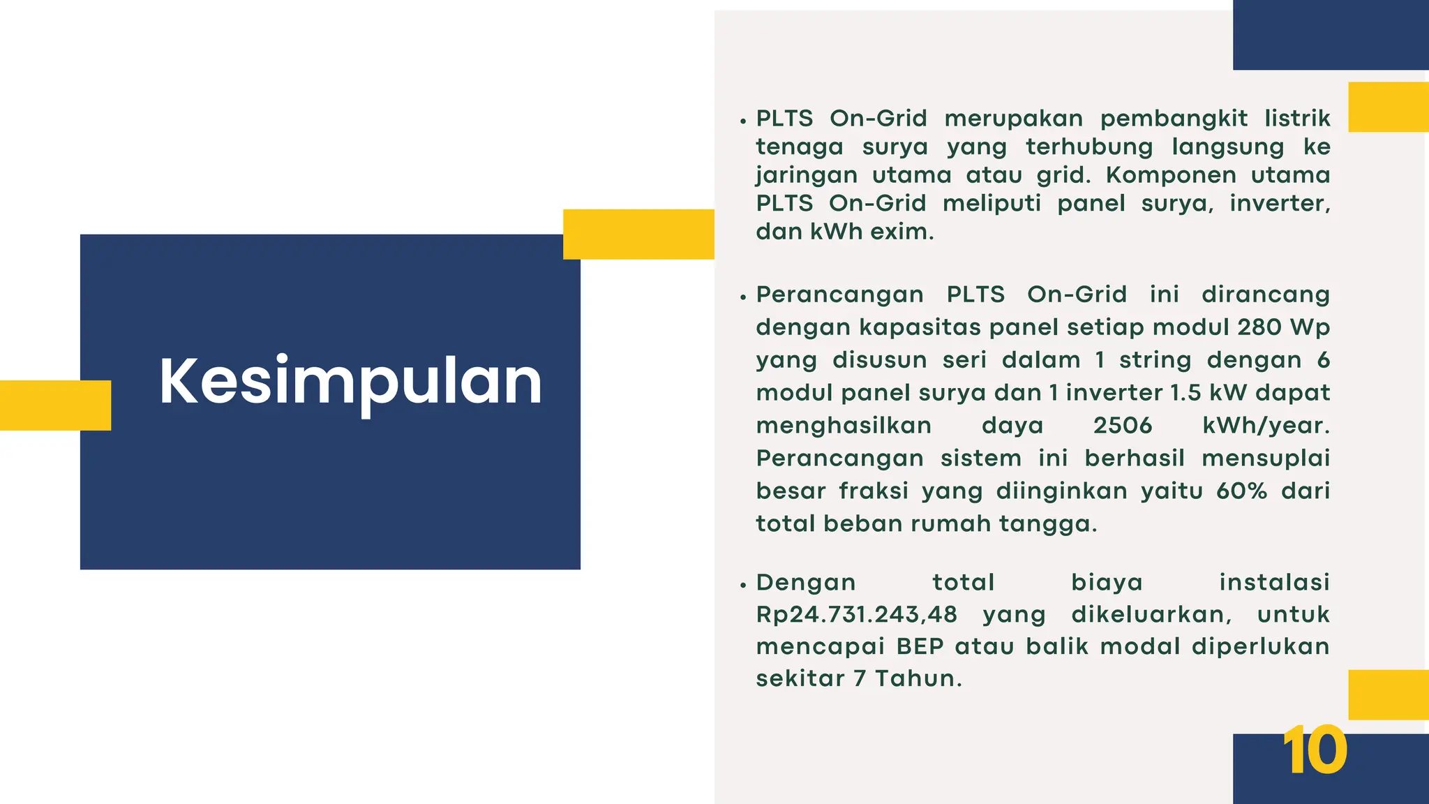 Perencanaan PLTS Atap On Grid Rumah Tangga Studi Kasus | PDF