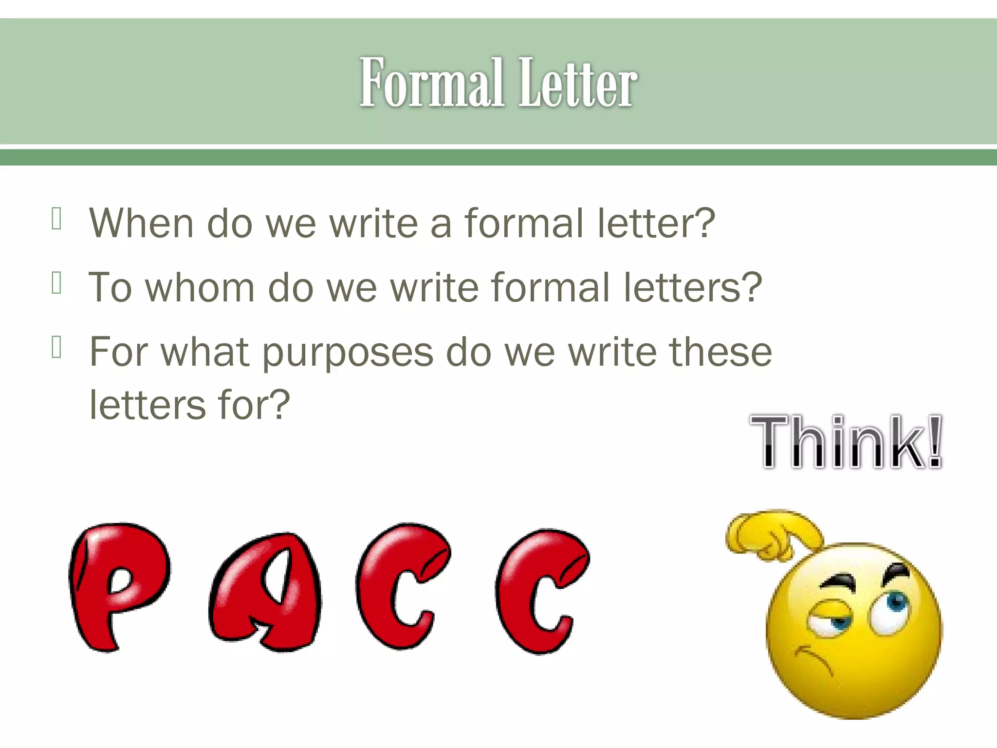 Formal and Informal Letter Writing | PPT