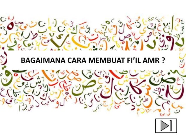 Bahasa Arab Materi Fi'il Amr | PPTX