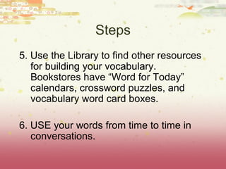 Vocabulary Building | PPT
