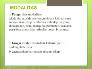 PERANGKAI DAN MODALITAS | PPTX