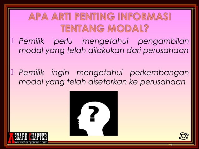 Ppt bab 14 laporan perubahan modal, neraca, dan arus kas | PPT