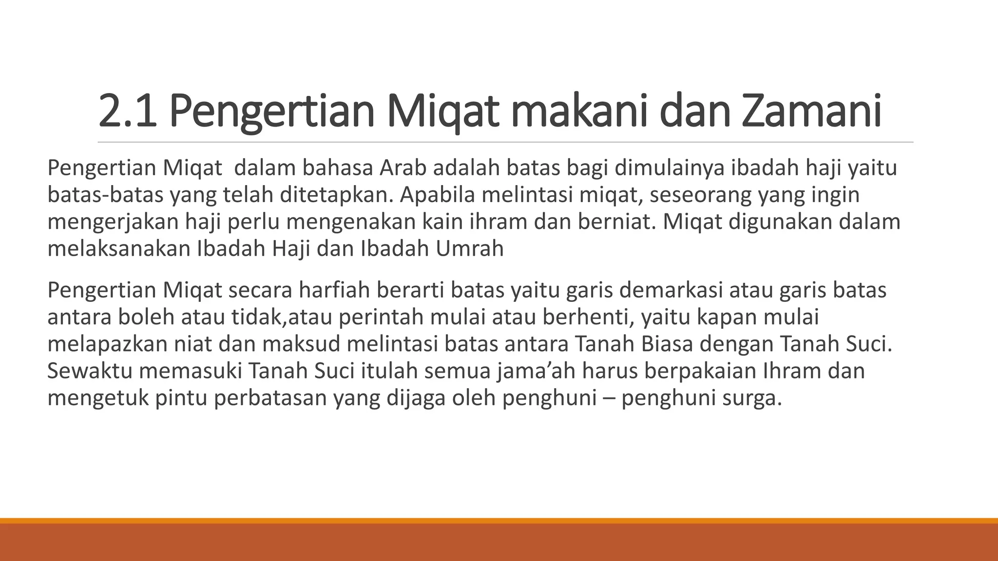 Ppt bab 16 miqat agama islam 3 | PPTX