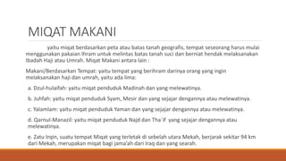 Ppt bab 16 miqat agama islam 3 | PPTX