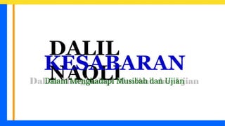 PPT BAB 1 KELAS XII Sabar dalam Menghadapi Musibah dan Ujian [PPT ...