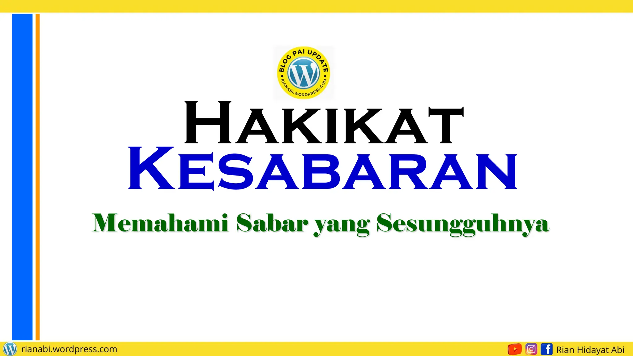 PPT BAB 1 Sabar dalam Menghadapi Musibah dan Ujian [PPT Kurikulum ...