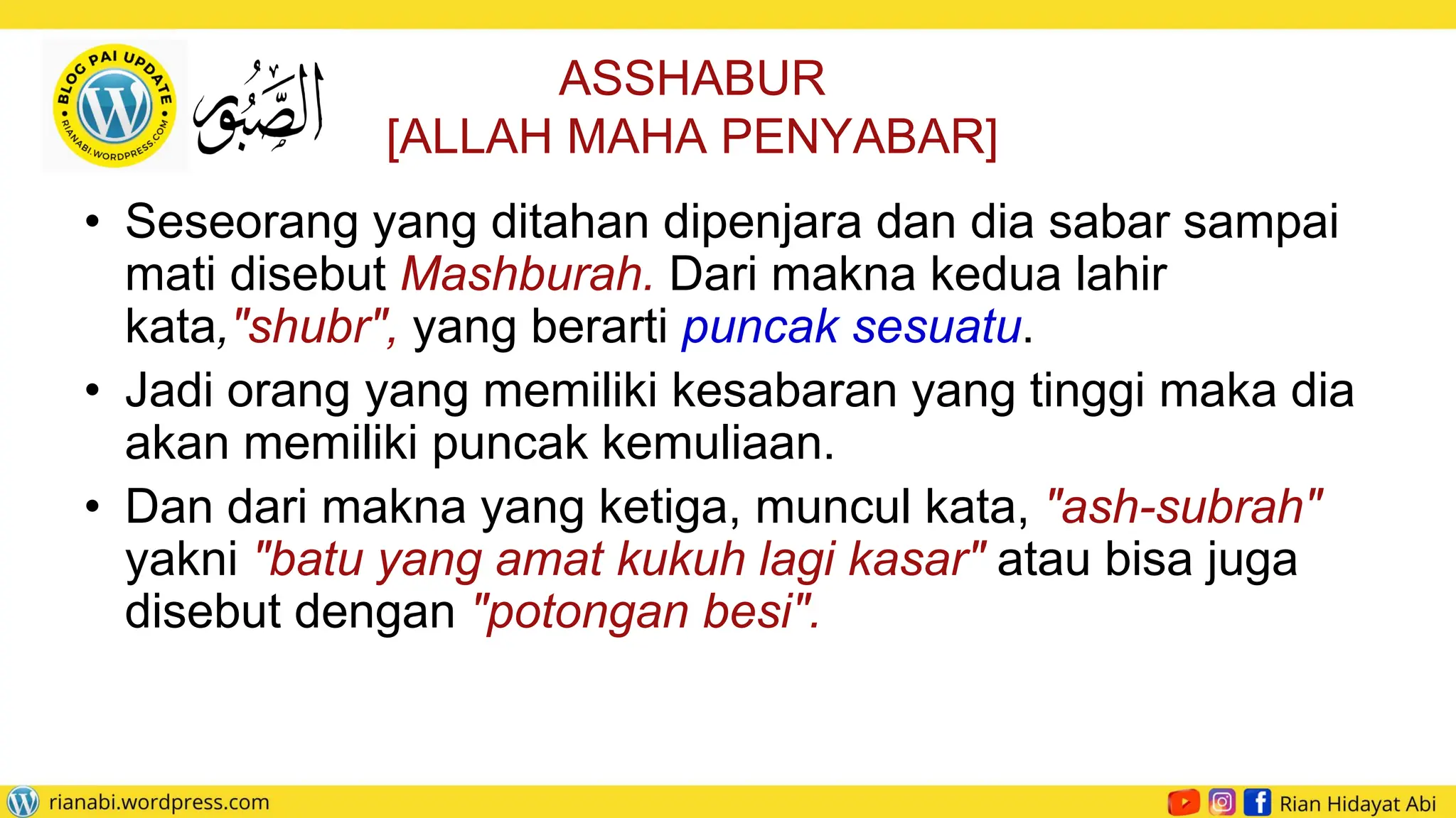 PPT BAB 1 Sabar dalam Menghadapi Musibah dan Ujian [PPT Kurikulum ...