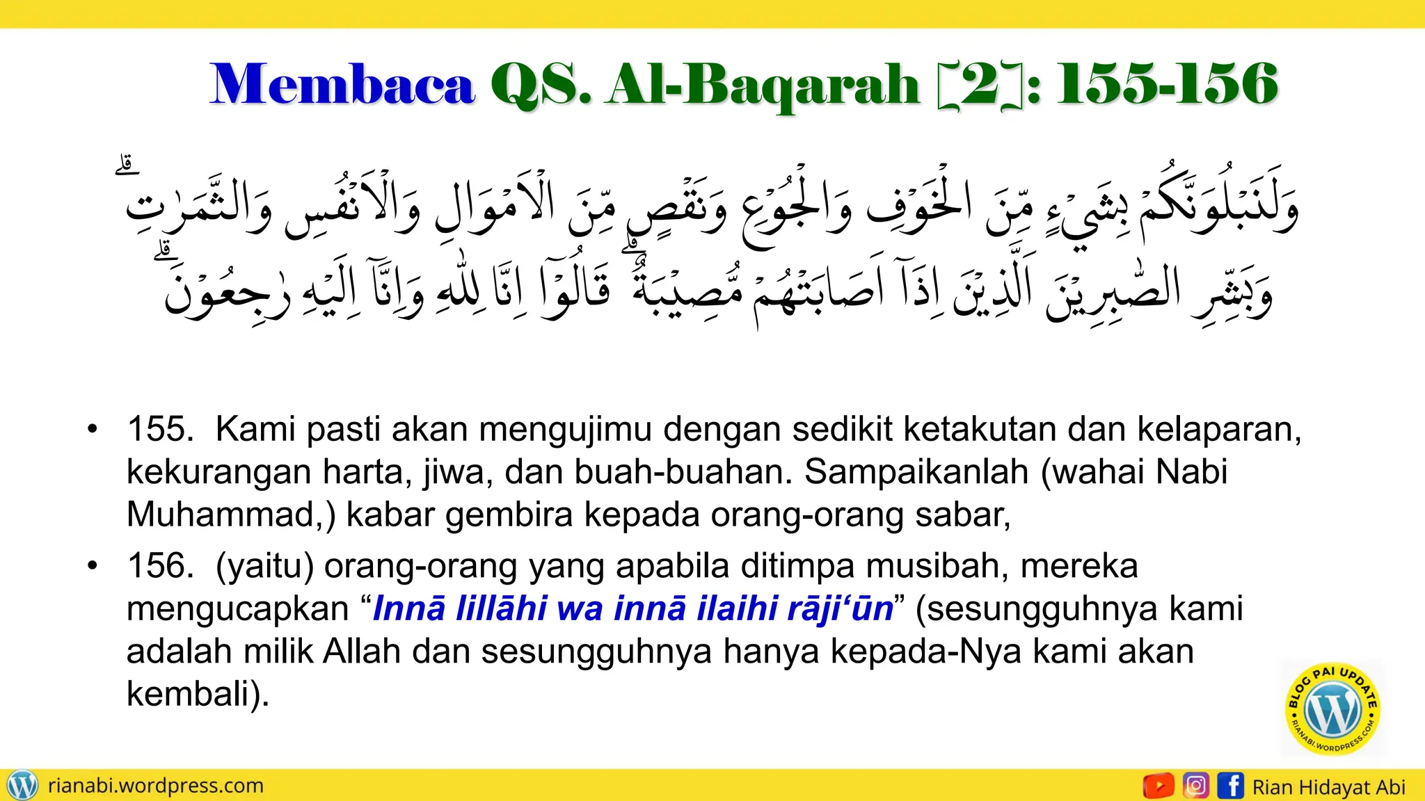 PPT BAB 1 Sabar dalam Menghadapi Musibah dan Ujian [PPT Kurikulum ...