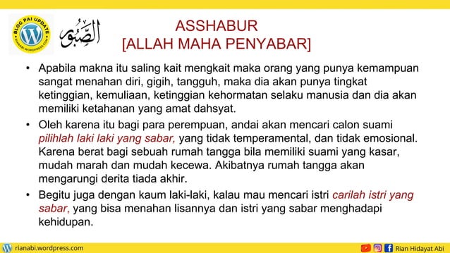 PPT BAB 1 Sabar dalam Menghadapi Musibah dan Ujian [PPT Kurikulum ...