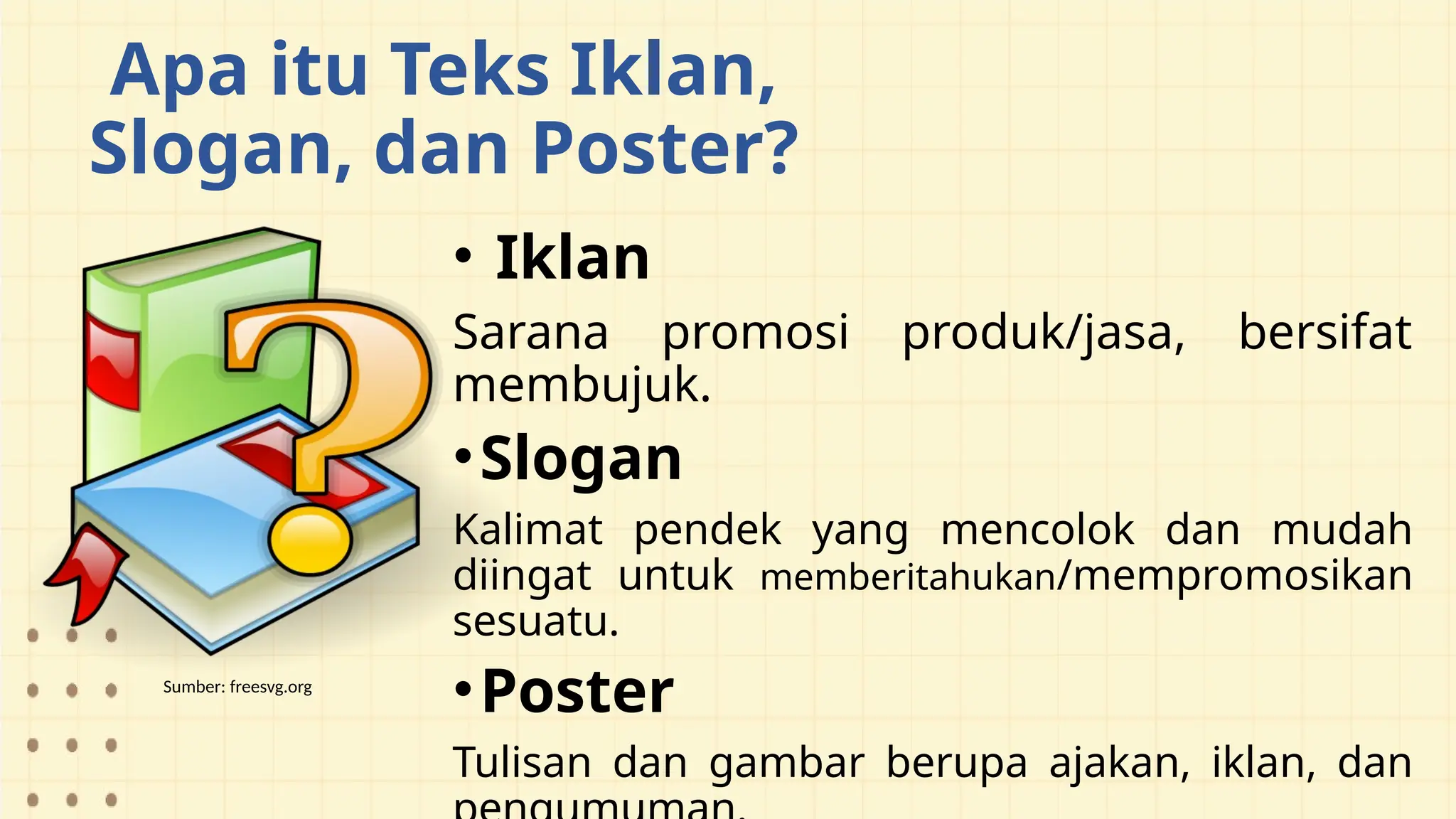 Materi Bahasa Indonesia Teks Iklan, Slogan, dan Poster | PPTX