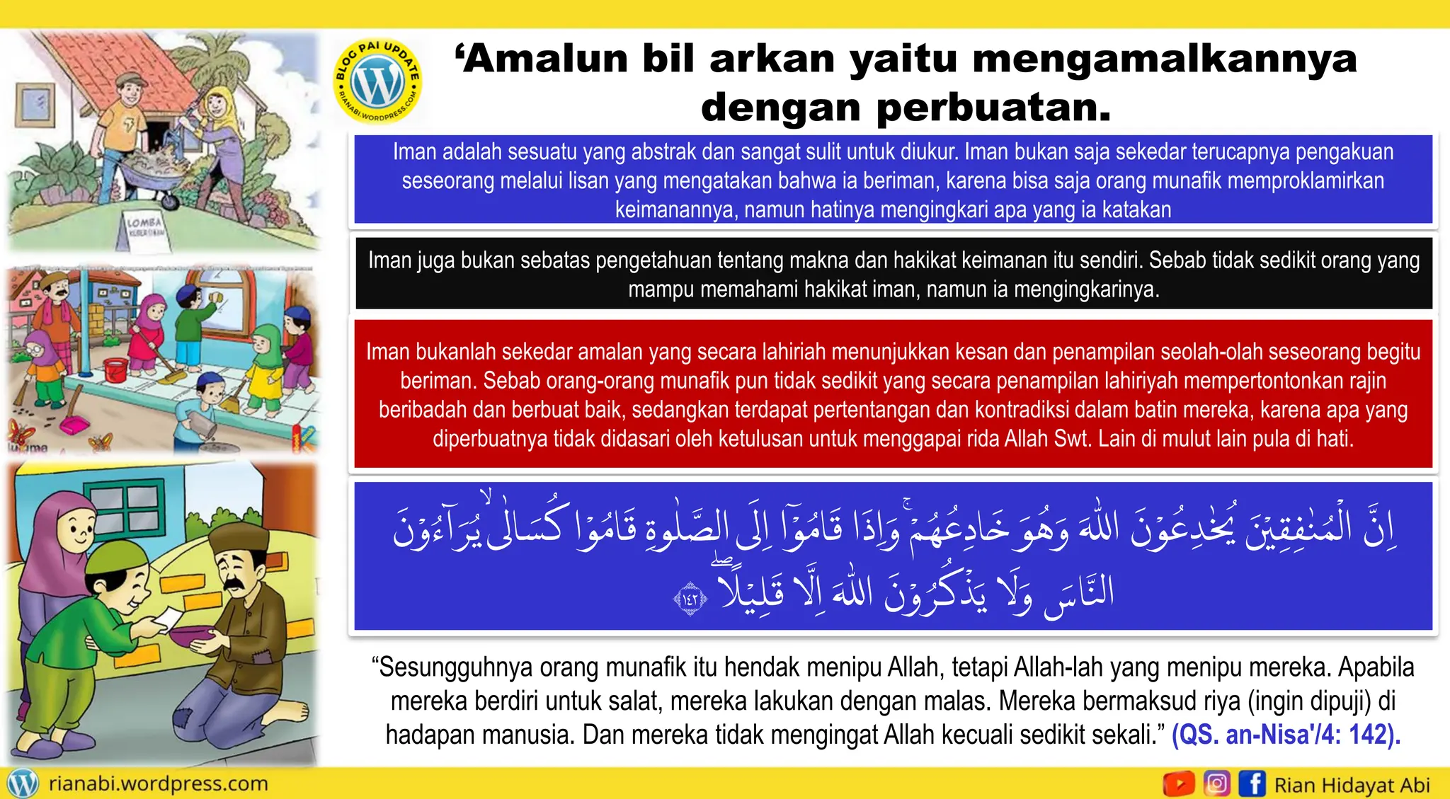 PPT BAB 2 SYU'ABUL IMAN, MA'RIFATUN BIL QOLBI, IQRARUN BIL LISAN ...