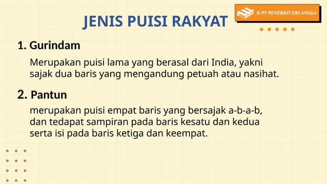 PPT BAB 3 PUISI LAMA KELAS 7 BAHASA INDONESIA.pptx