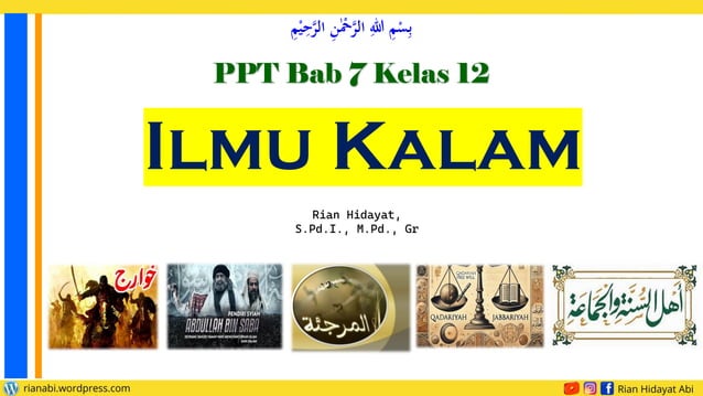 PPT Bab 7 Ilmu Kalam_mAPL _PAI DAN BUPER | PDF