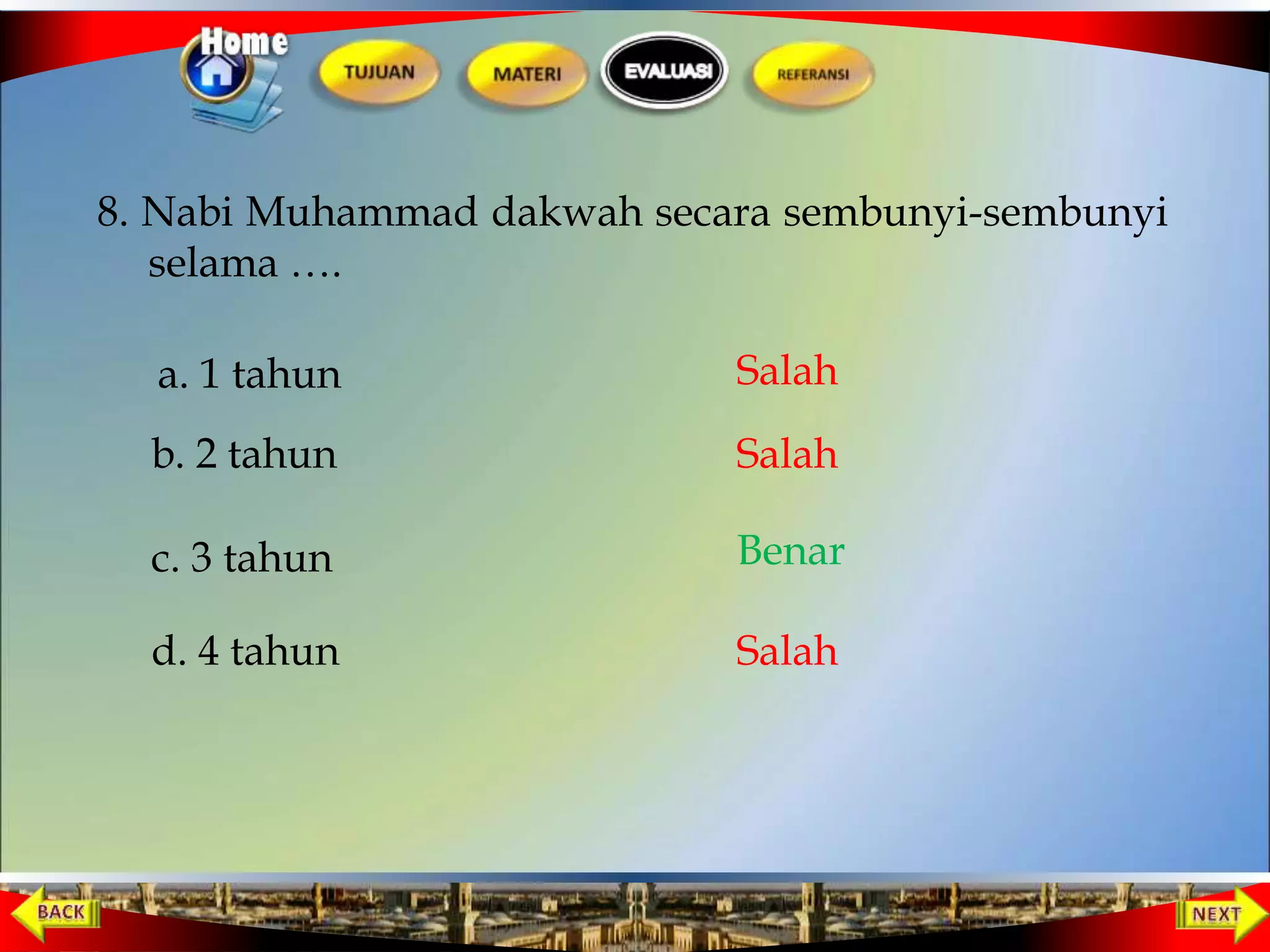 Ppt bab 8 (sejarah nabi muhammad saw) | PPT