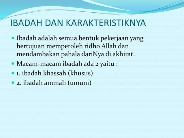 Konsep Fikih dan Ibadah dalam Islam | PPTX