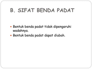 SIFAT BENDA | PPTX