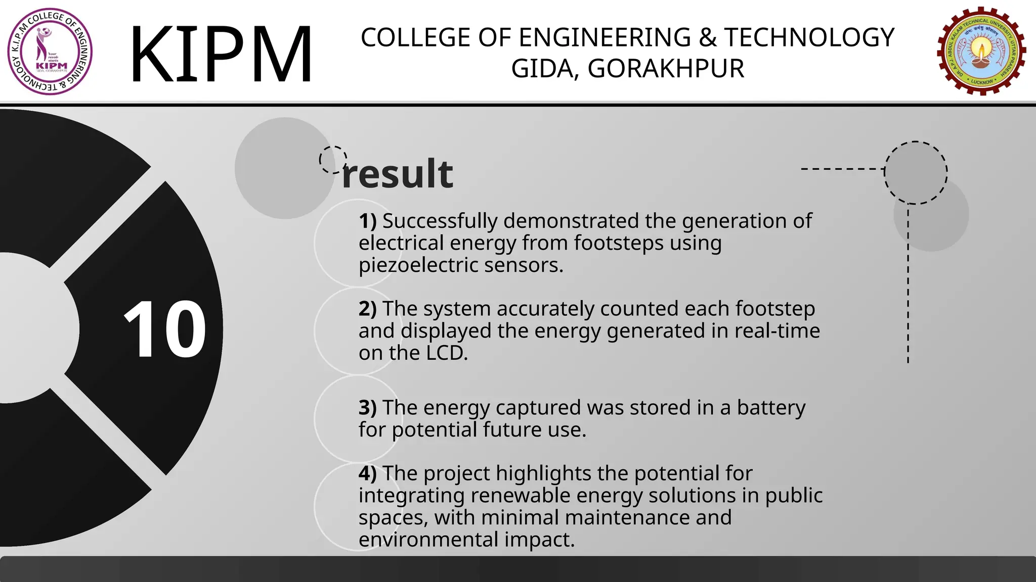 Footstep Power Generation Using Piezoelectirc Sensor And Arduino Pptx