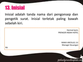 Cara membuat Bagian bagian surat | PPT