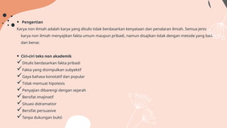 PPT BAHASA INDONESIA TES KEMAMPUAN AKADEMIK DAN NON AKDEMIK | PPT