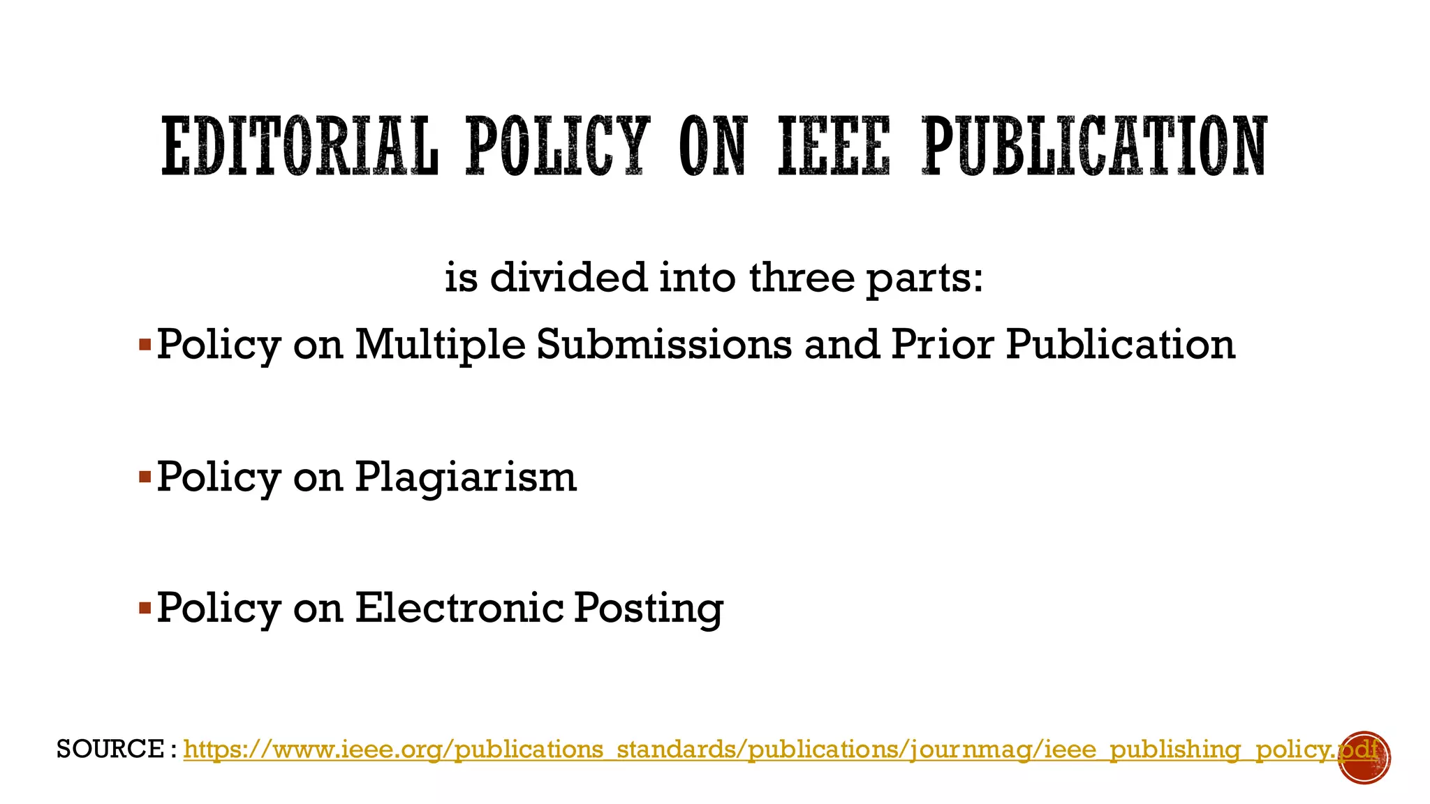 PRESENTATION TASK OF IEEE WRITING FORMAT | PPT