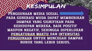 PPT BAHAYA MEDIA SOSIAL bagi anak anak.pptxpptx | PPTX