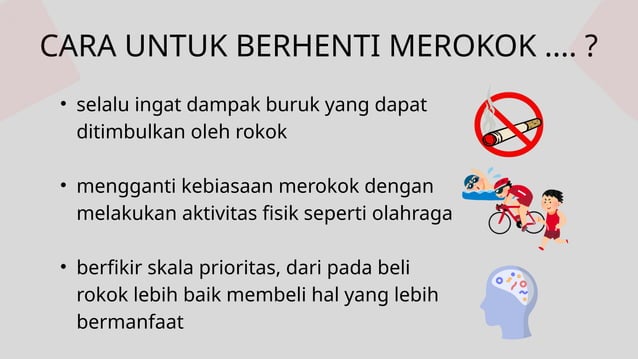 PPT BAHAYA MEROKOK MEMBAHAS TENTANG DEFINISI ROKOK JENIS-JENIS ROKOK ...