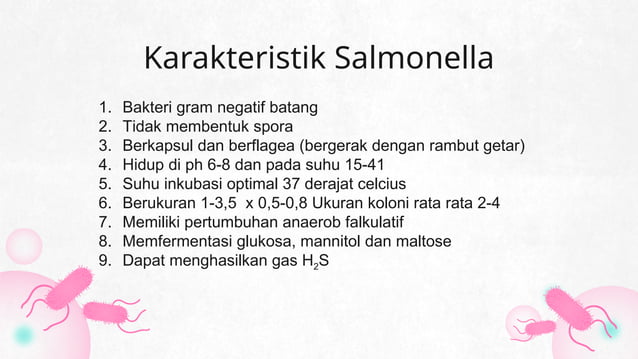ppt bakteri salmonella dan taksonominya dan karakteristiknya | PPTX