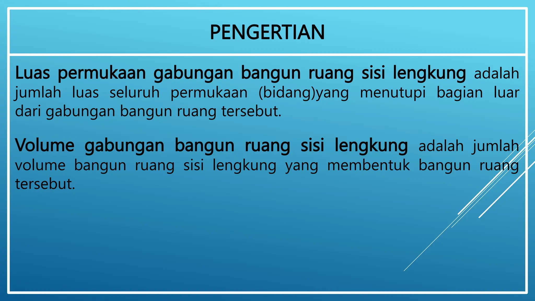 PPT Bangun Ruang Sisi Lengkung kelas IXpptx | PPTX