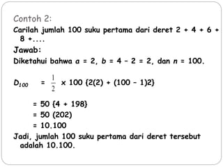 Ppt barisan dan deret | PPTX