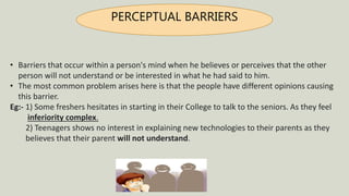 BARRIERS TO COMMUNICATION, COMMUNICATION SKILLS, B.pharm 1st sem & 3rd ...