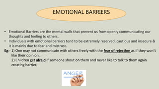 BARRIERS TO COMMUNICATION, COMMUNICATION SKILLS, B.pharm 1st sem & 3rd ...