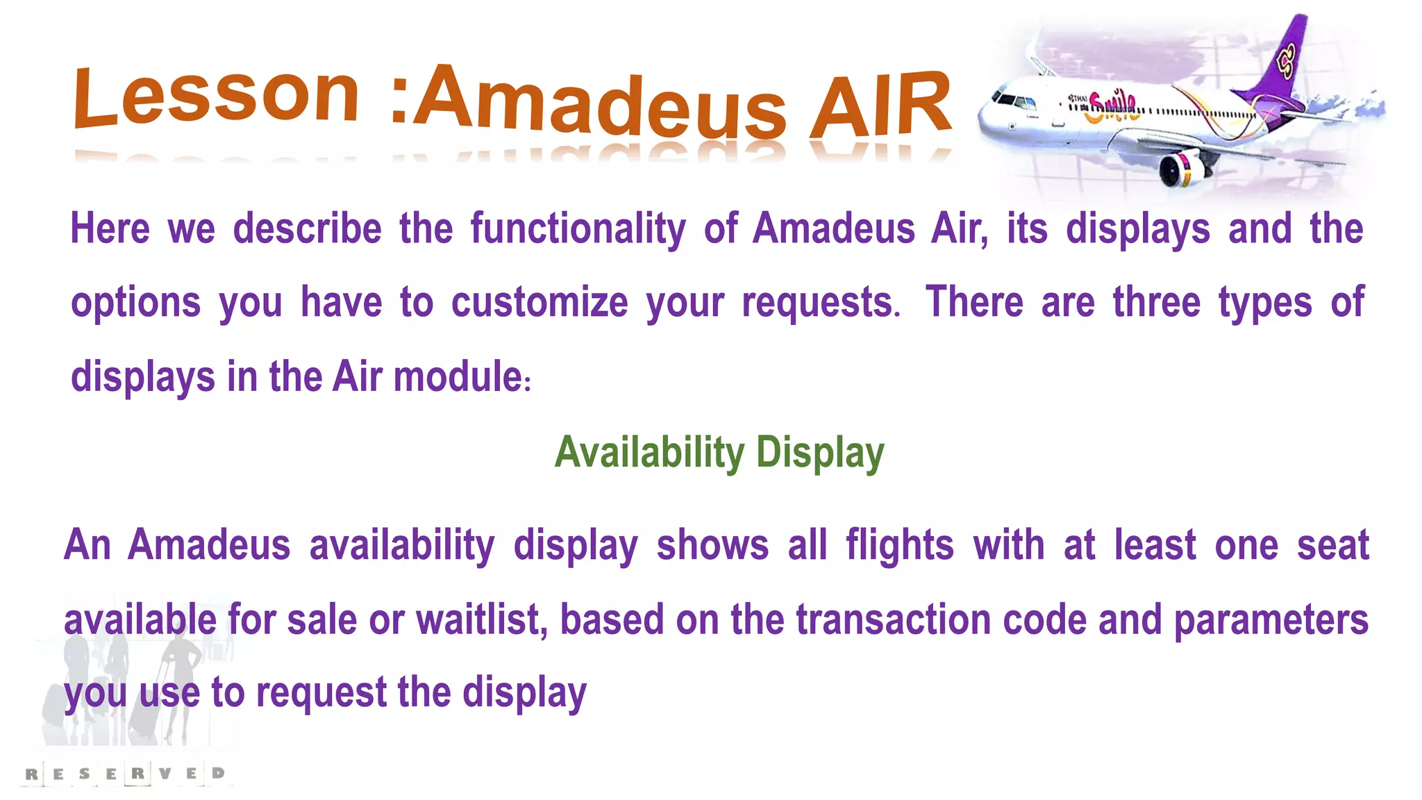 Basic Reservation and Ticketing AMADEUS selling platform connect bsp | PDF