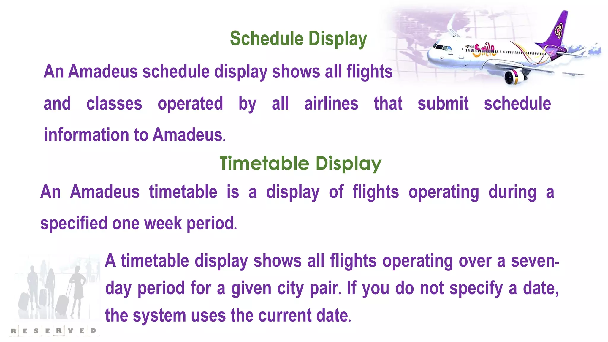 Basic Reservation and Ticketing AMADEUS selling platform connect bsp ...