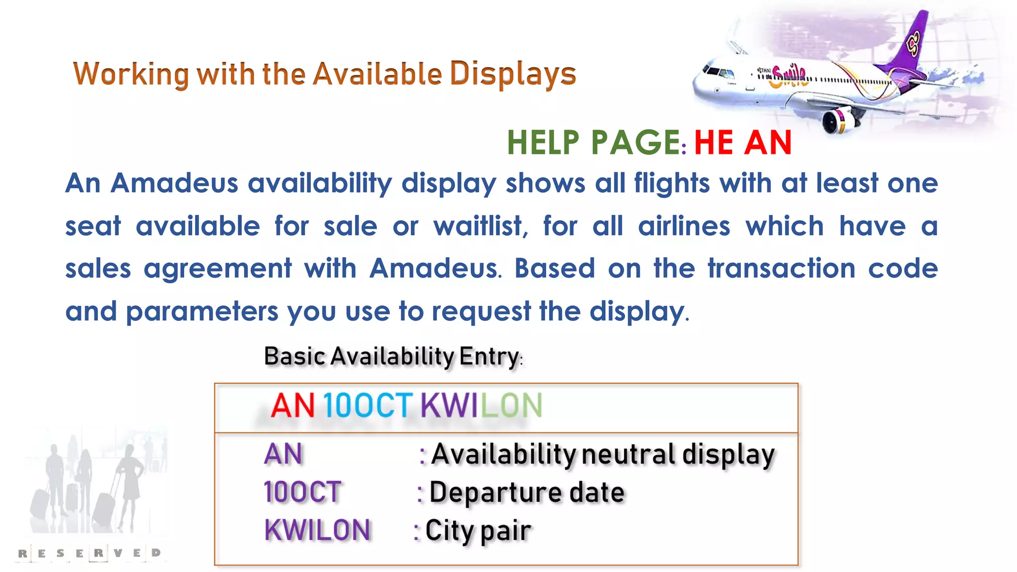 Basic Reservation and Ticketing AMADEUS selling platform connect bsp | PDF