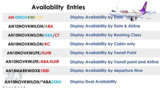 Basic Reservation and Ticketing AMADEUS selling platform connect bsp | PDF