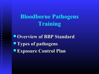 Bloodborne Pathogen Presentation 2014 | PPT