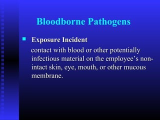 Bloodborne Pathogen Presentation 2014 | PPT
