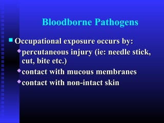 Bloodborne Pathogen Presentation 2014 | PPT