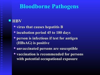 Bloodborne Pathogen Presentation 2014 | PPT
