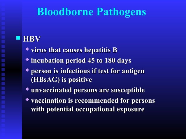 Bloodborne Pathogen Presentation 2014 | PPT
