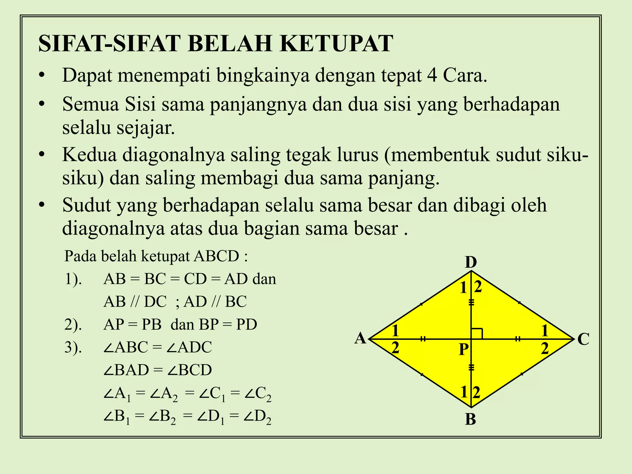PPT Belah Ketupat Kelas 7 Semester 2 | PPTX