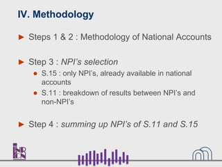 Towards a NPI’s Satellite Account in Belgium | PPT