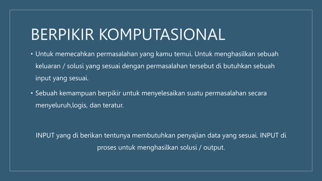 PPT. BERPIKIR KOMPUTASIONAL KLS DELAPAN. | PPTX