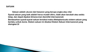 Besaran, Satuan, dan Pengukuran | PPTX